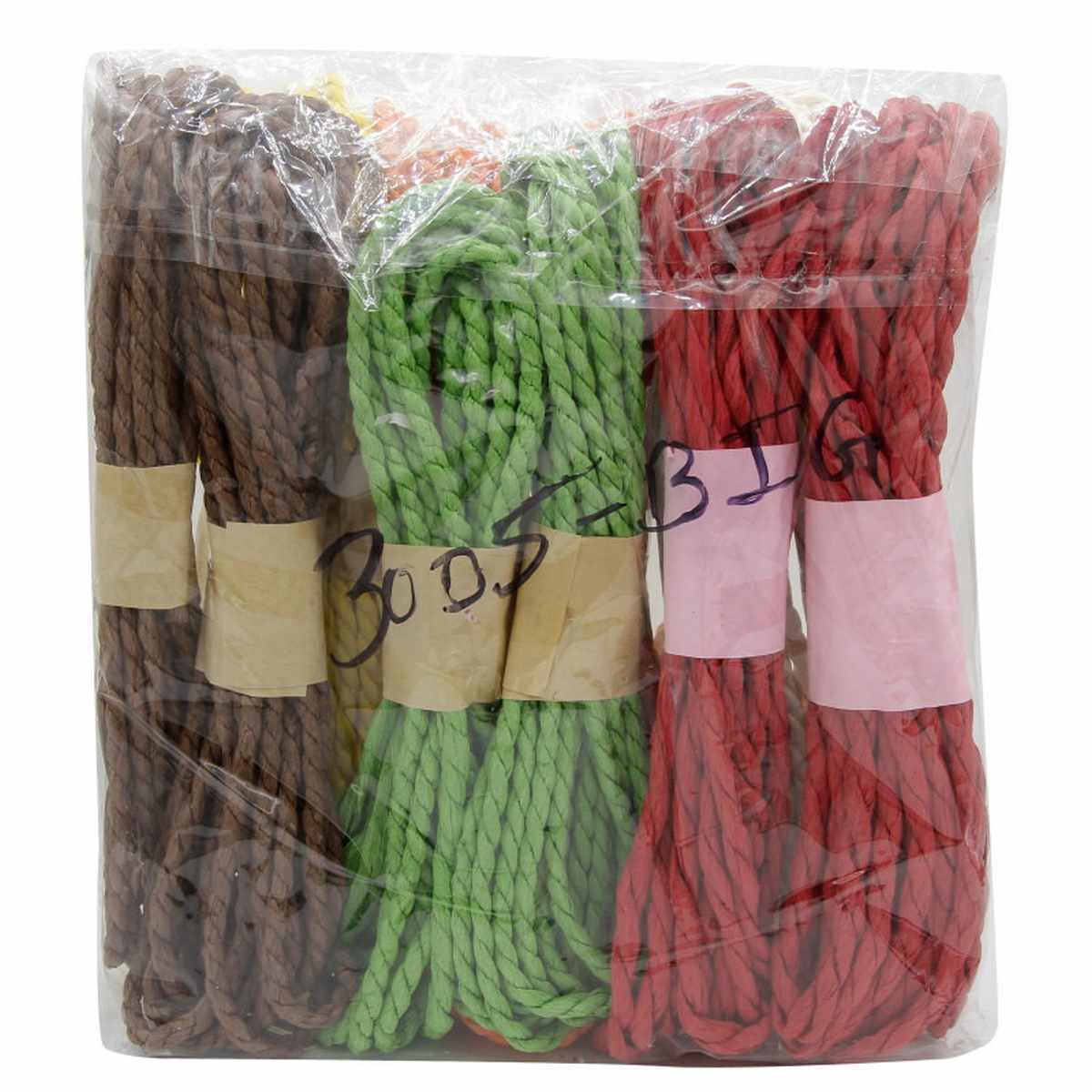 JustKraft Craft Paper Rope 5 Meters Long 5 mm Thick - Pack of 6 - Gift ...