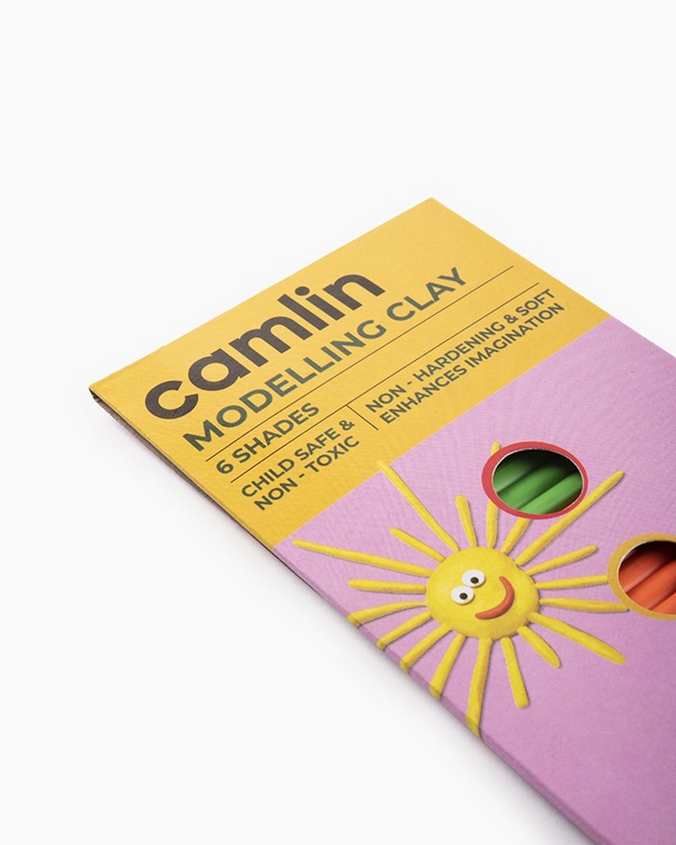 Camlin Modelling Clay Assorted Pack Of 6 Shades 50g Each