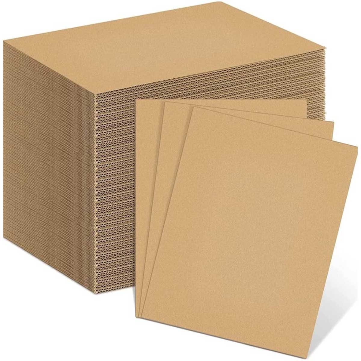 JAGS 3 Ply Cardboard Corrugated Sheets | 90x45 cm | Pack of 10