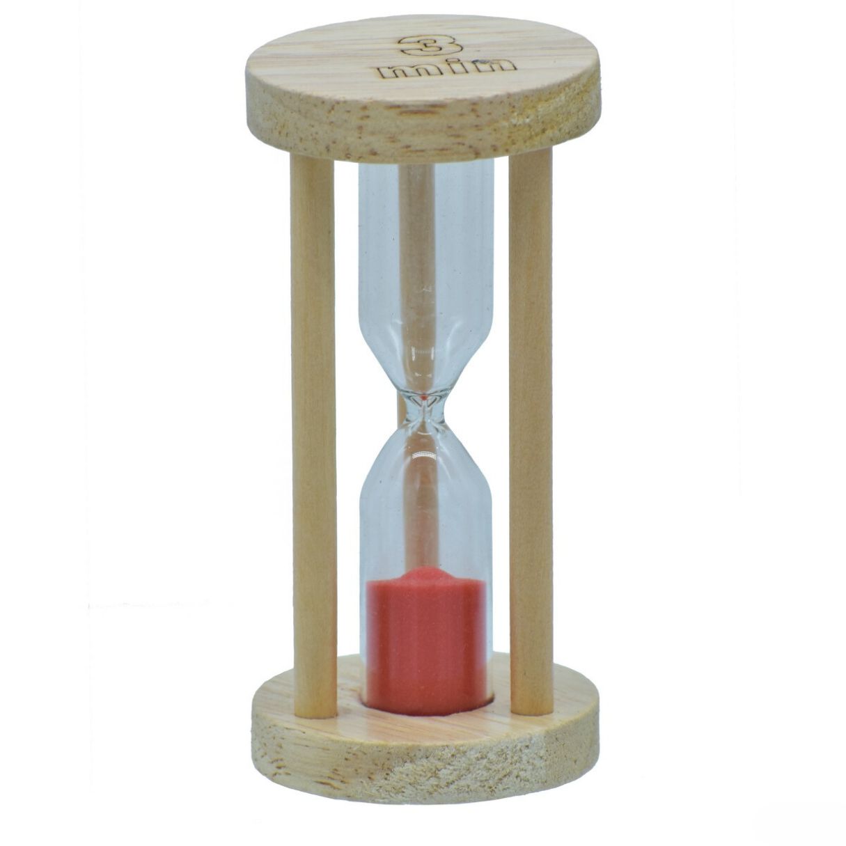 JustKraft Wooden Sand Timer | 3 Minute | Sand Color May Vary