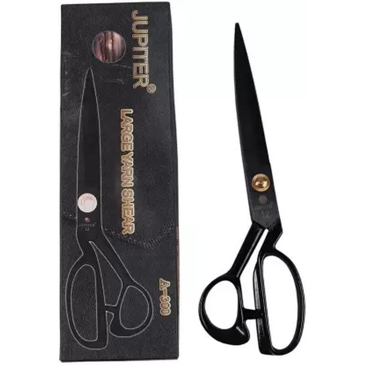 JUPITER A-300 Steel Scissors | 12 Inch | Black