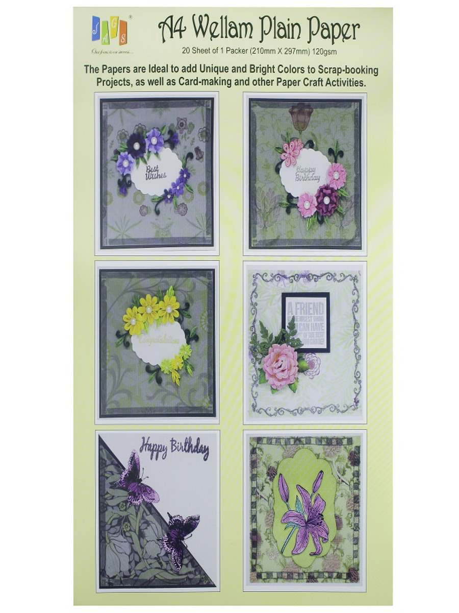 Vellum Plain A4 Paper (120 gsm) (Pack of 20) - Purple