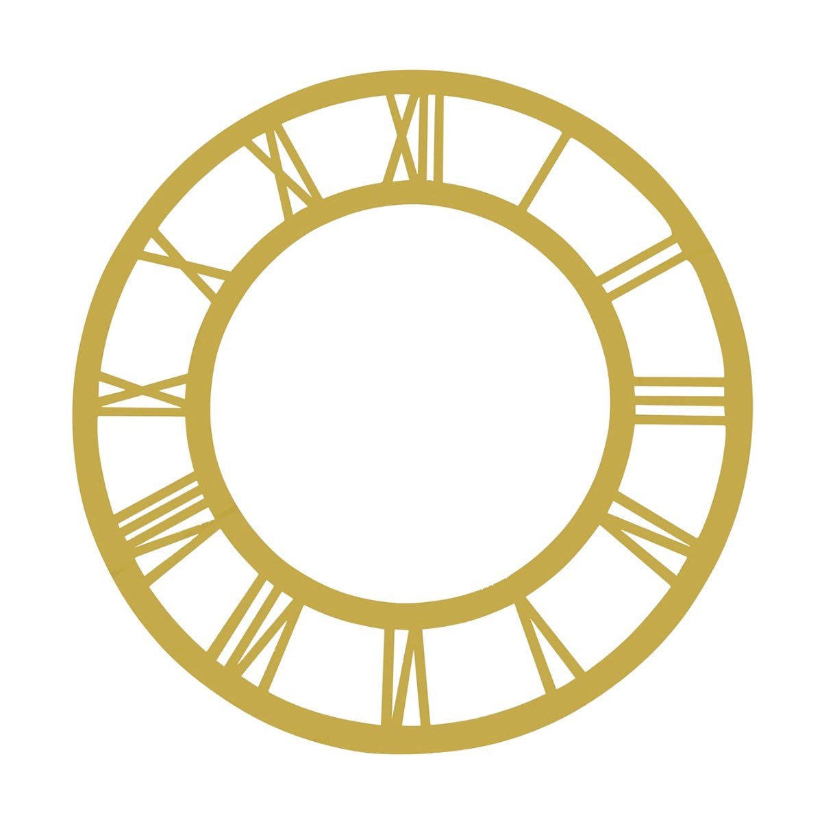 JAGS Acrylic Clock Dial Roman Numbers (12 Inch) - Gold DIY Clock Making ...