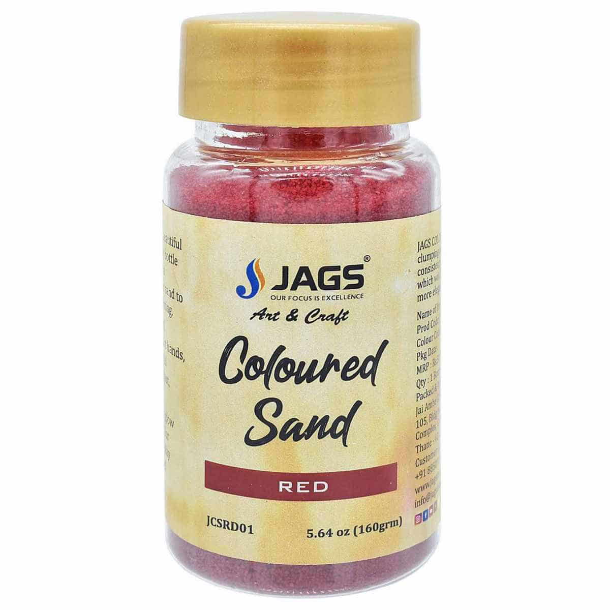 JAGS Colored Sand (160 Grams) - Red Orange for Vase Fillers Decoration ...
