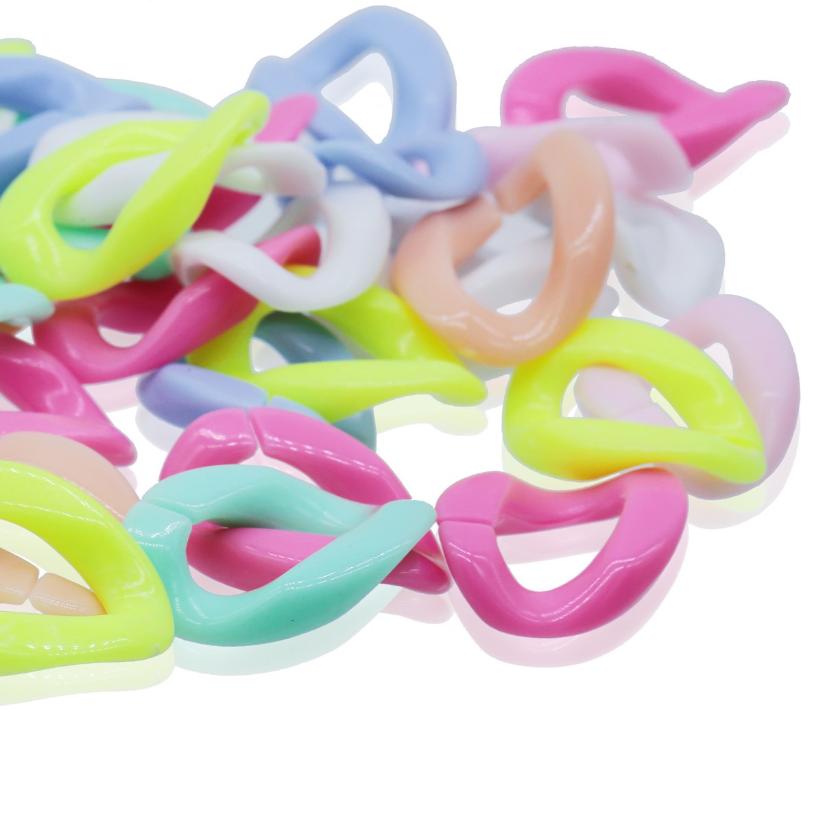JAGS Plastic C-Clips Chain Link | 17x23 mm | Pack of 30 DIY Jewelry ...