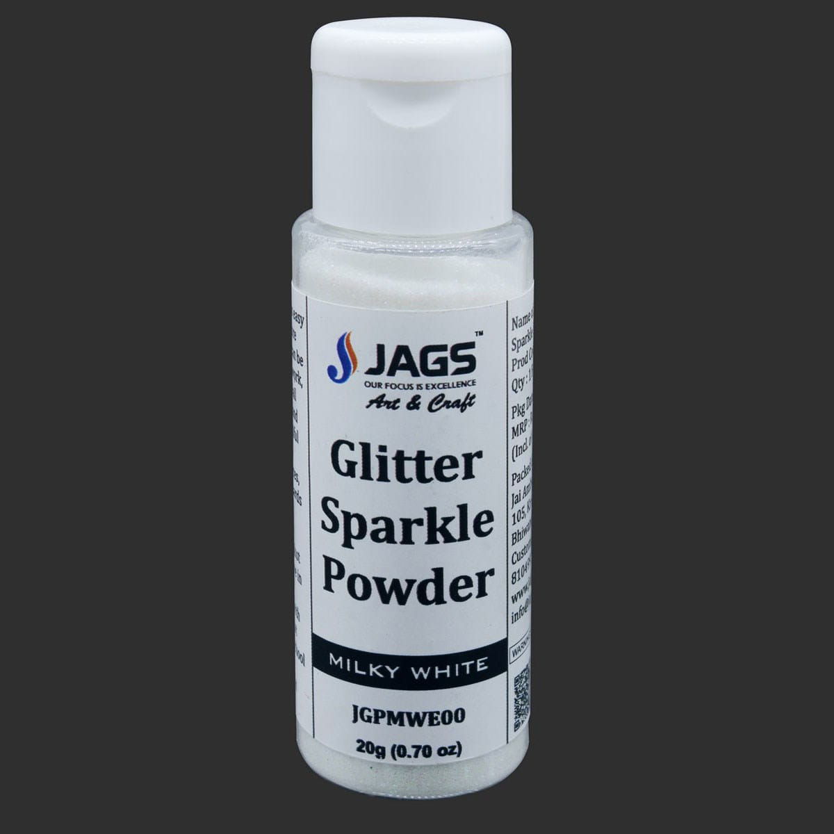 JAGS Glitter Sparkle Powder 20 grams - Milky White