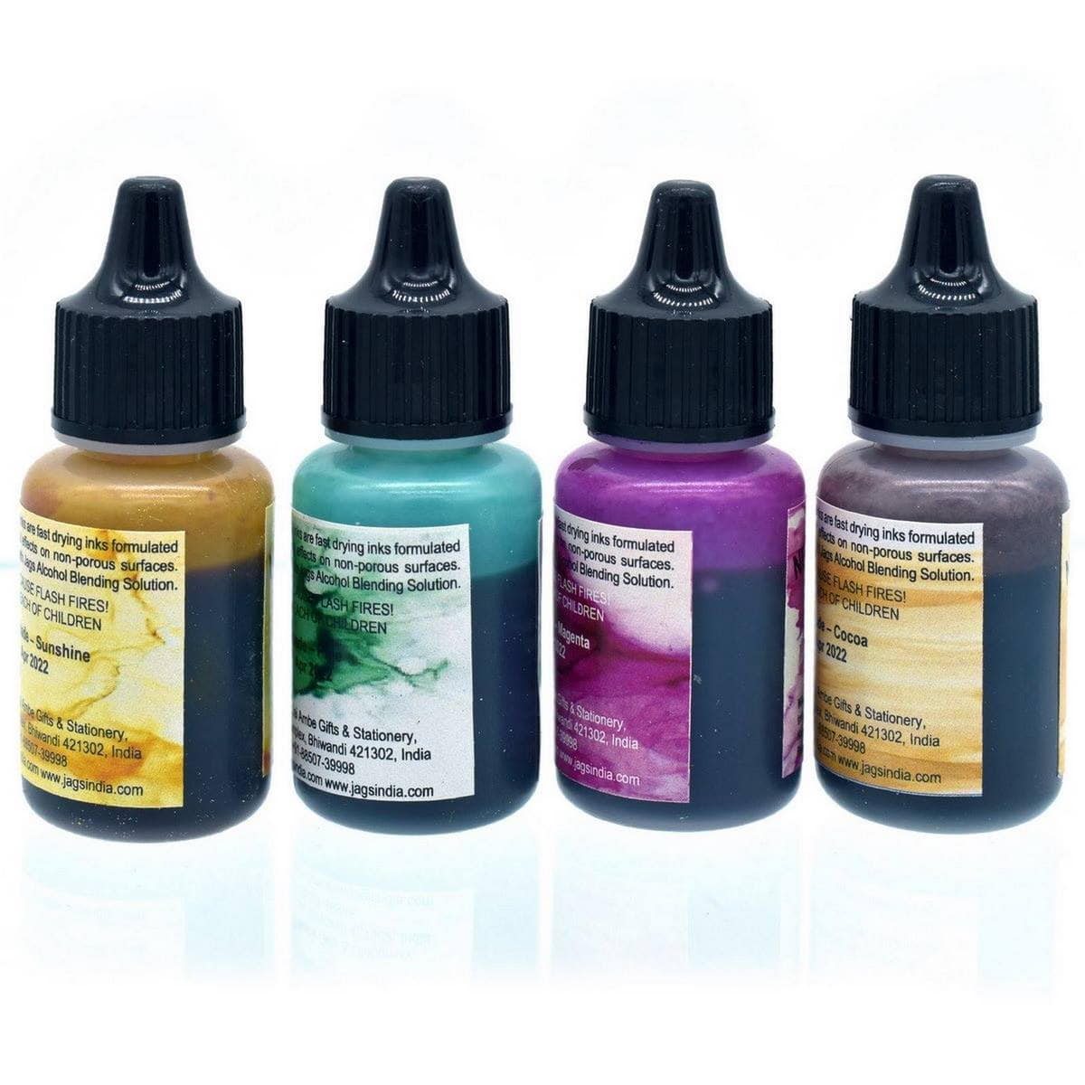 Alcohol Ink Pack of 4 | 10 ml Each | Set 4| High-Quality Vibrant Ink ...