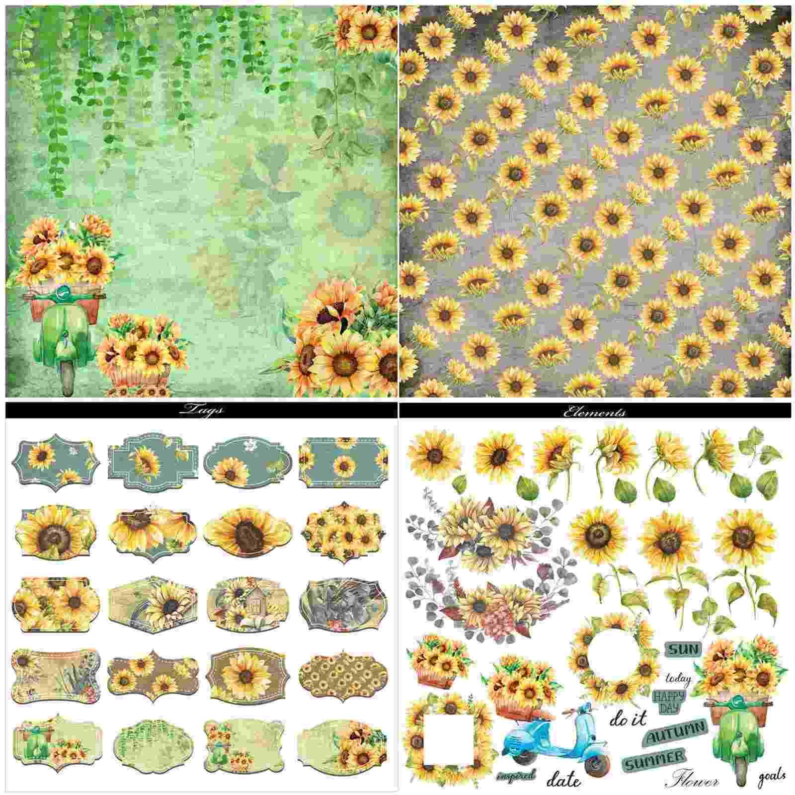 JAGS Printed Design Paper 12 x 12 Inch 6 Designs 24 Sheets 160 gsm ...