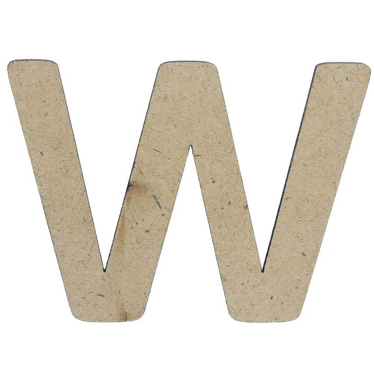 Buy MDF Upper Case Alphabet W Cut-out