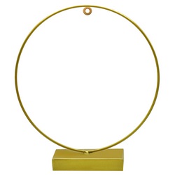 JustKraft 12 Inch Multipurpose Round Metal Stand | Gold