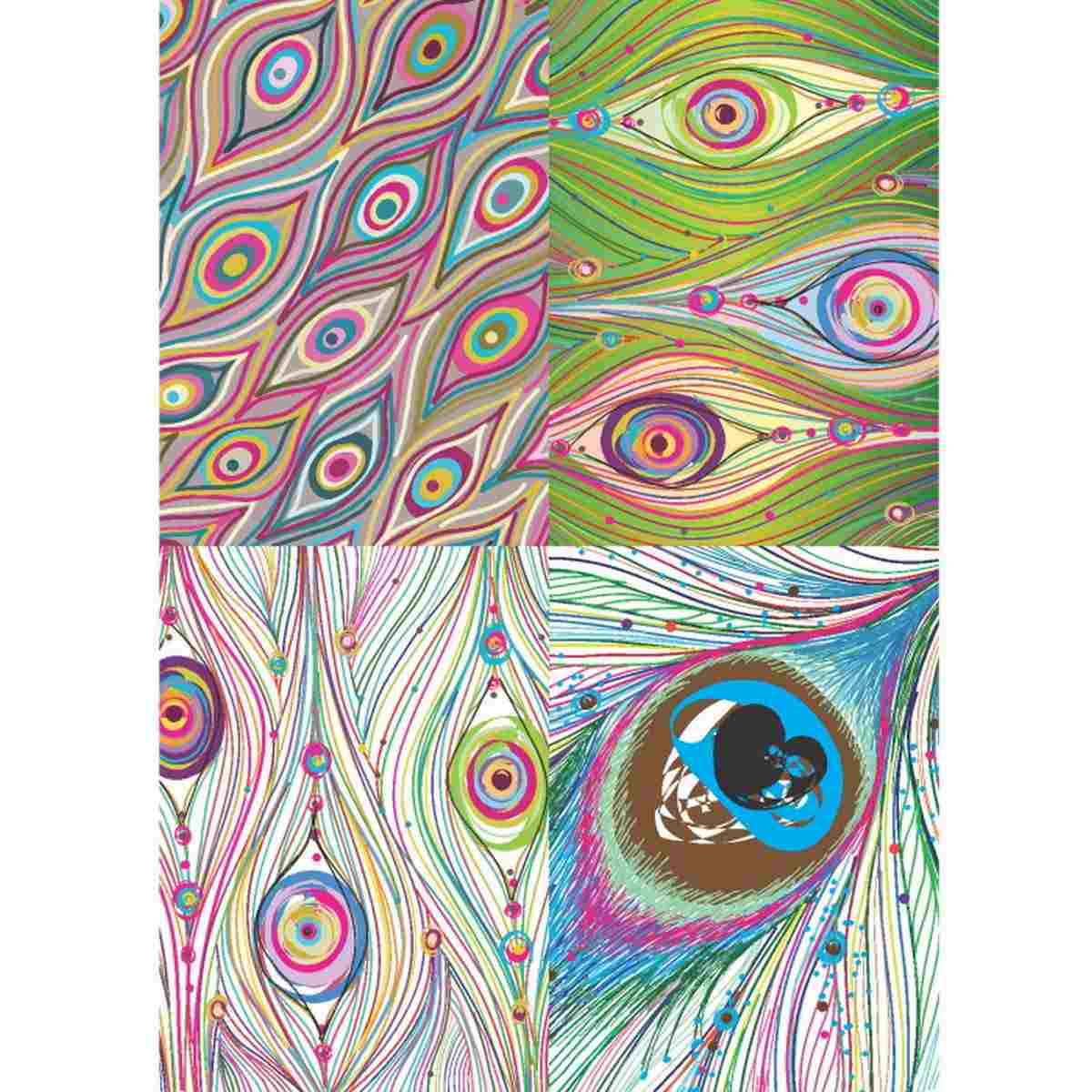 JAGS Printed Design Paper A5 8 Designs 32 Sheets 160 gsm - Peacock ...