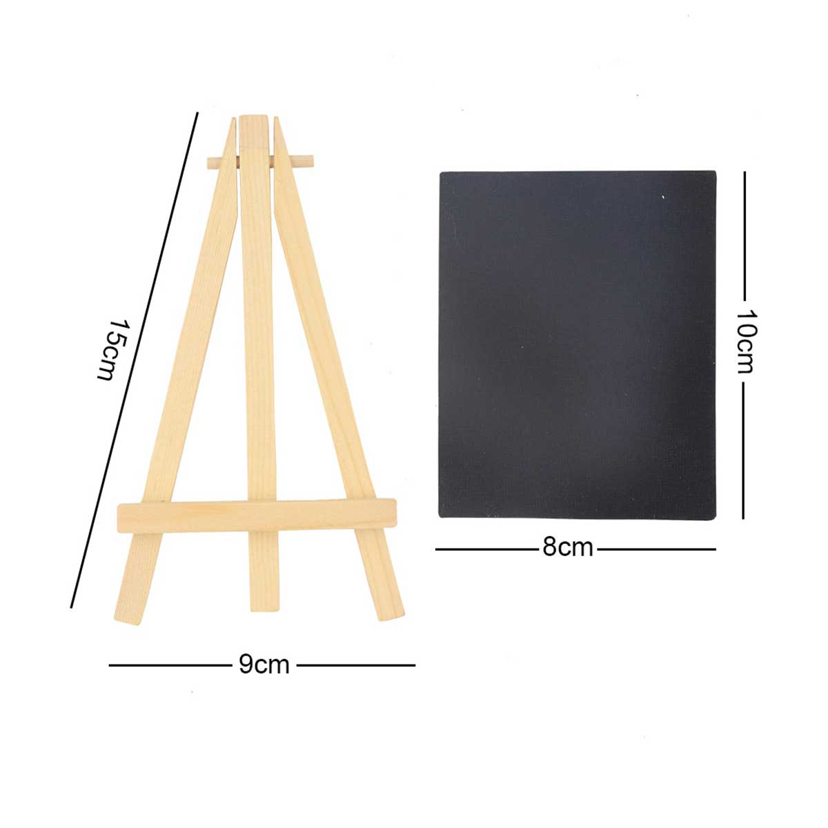 JustKraft Pre-Stretched Mini Canvas with Easel | 3x4 Inch | Black | For ...