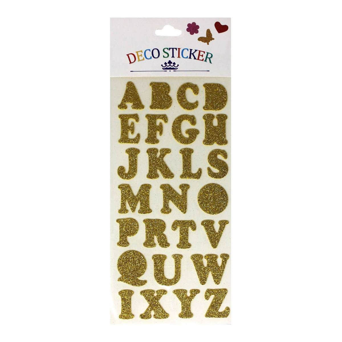 JustKraft Glitter Foam Alphabet Stickers - 2.5 cm - Sheet Contains 26 ...
