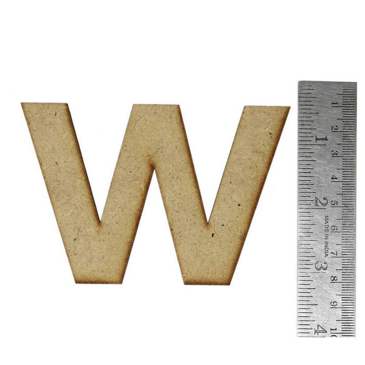 Buy MDF Lower Case Alphabet W Cut-out For DIY Projects
